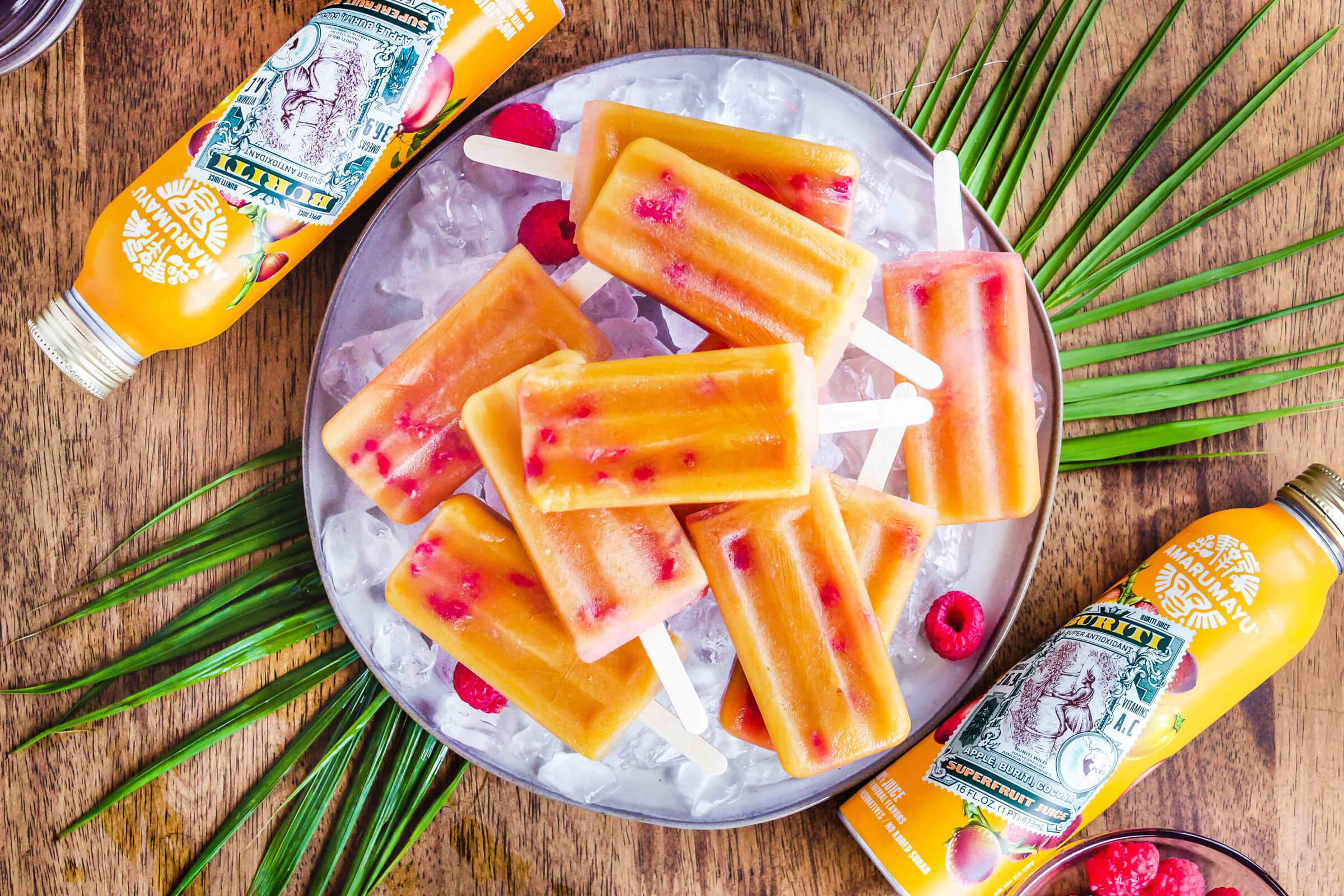 Raspberry Buriti Popsicles - AMAYU