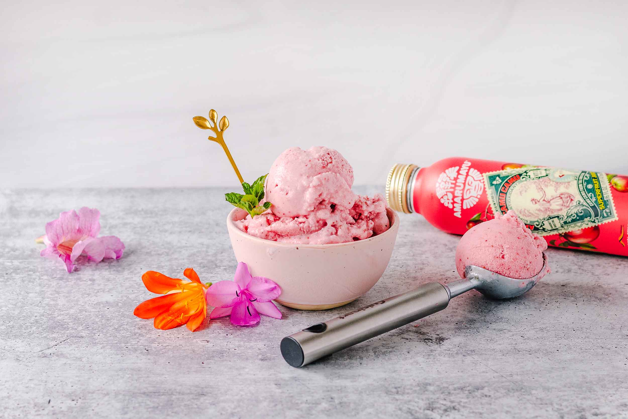 Strawberry Camu Ice Cream - AMAYU